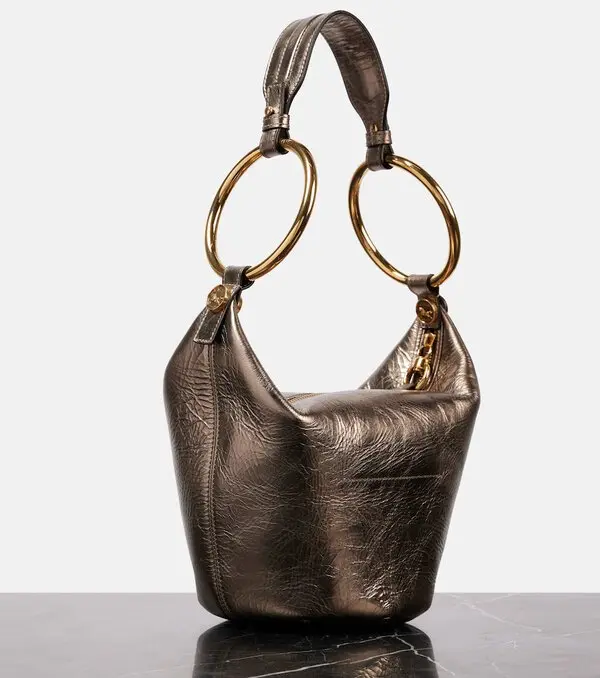 Chloé Small Leather Shoulder Bag - Silver