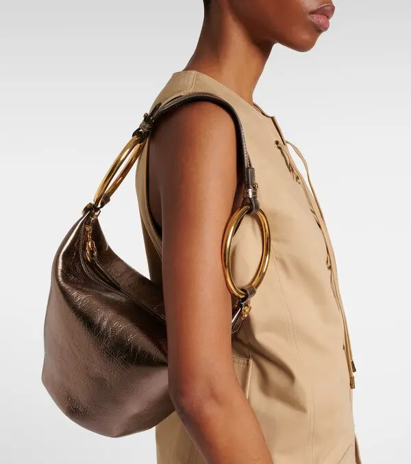 Chloé Small Leather Shoulder Bag - Silver