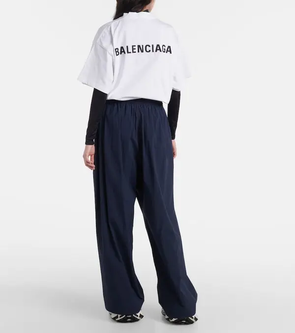 Balenciaga Navy Logo Track Pants