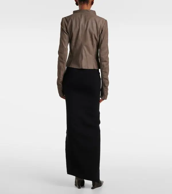 Rick Owens Leather Biker Jacket