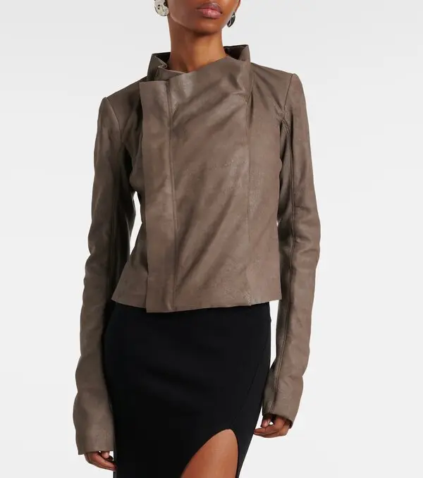Rick Owens Leather Biker Jacket