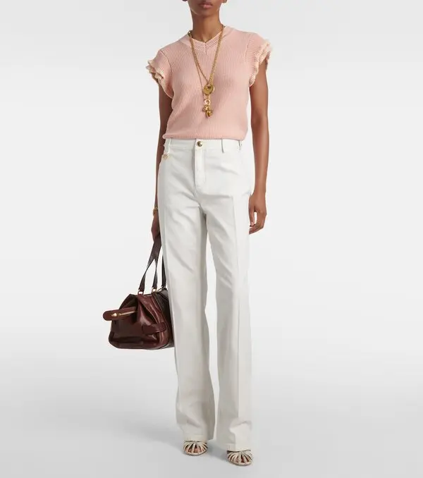 Chloé Ruffled Wool Top