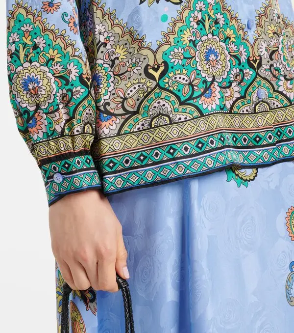 Etro Paisley Print Silk Blend Shirt