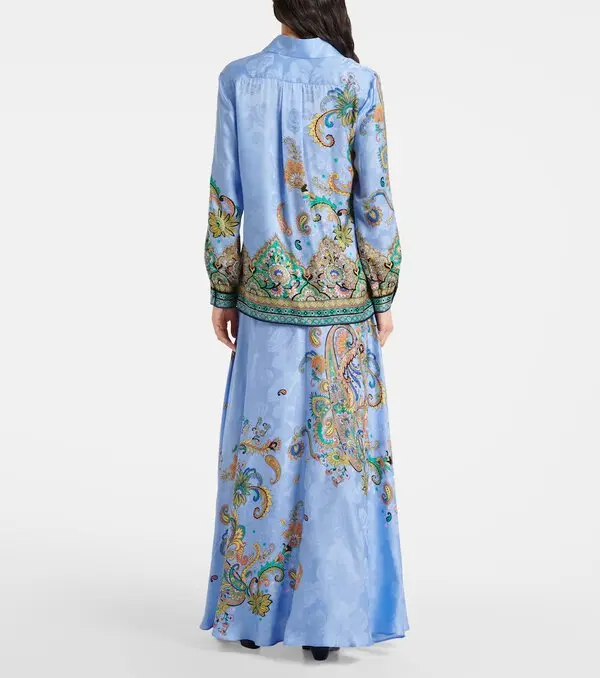 Etro Paisley Print Silk Blend Shirt