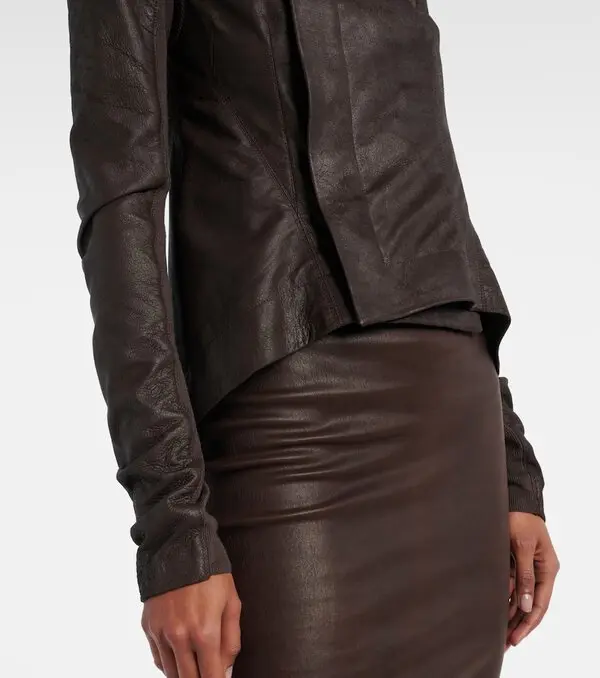 Rick Owens Naska Leather Biker Jacket