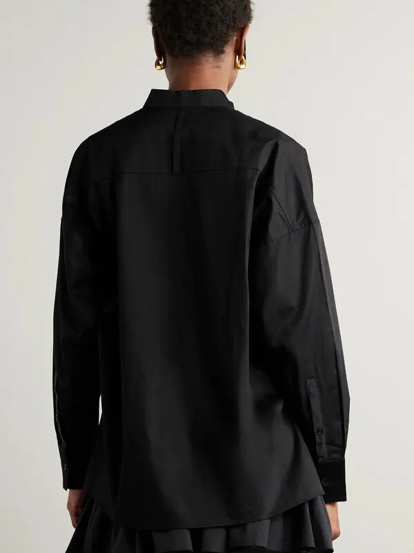 ABADIA Cotton-poplin Shirt With Bib Front