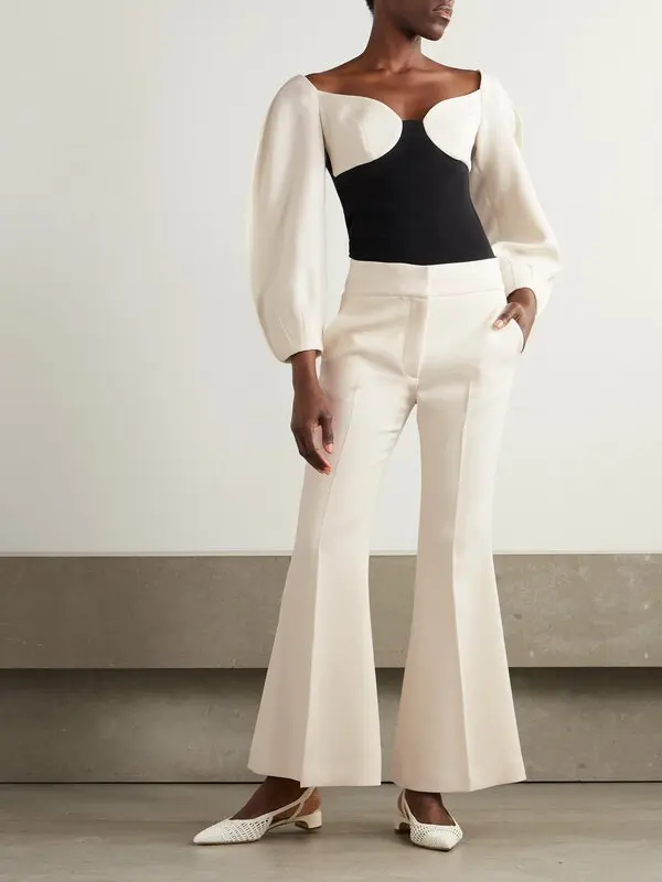 Gabriela Hearst Marsh' Flared Wool Trousers