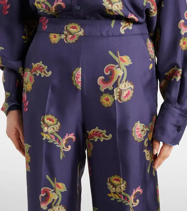 Etro Silk Palazzo Trousers