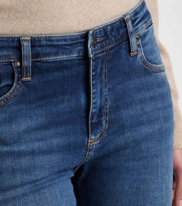 Ag Jodi Cropped Flare Jeans - Blue