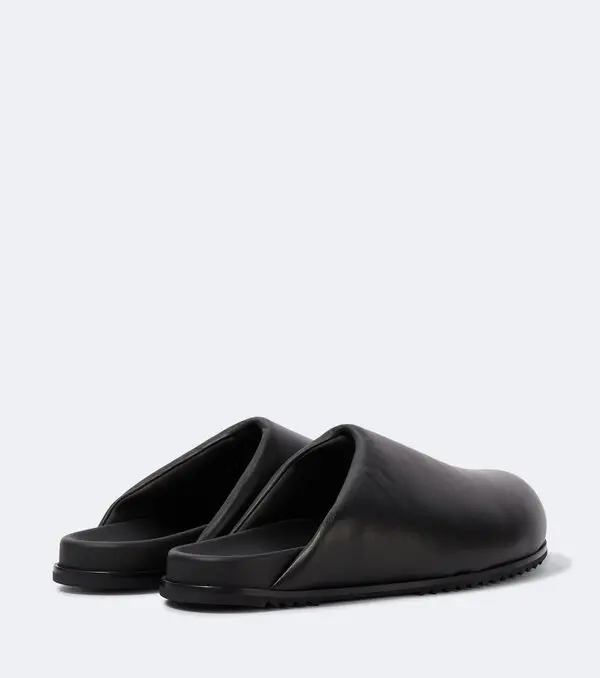 Rick Owens Granola Leather Mules - Black