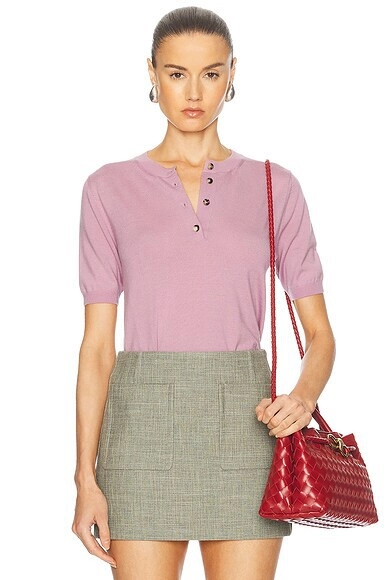 Bottega Veneta Short Sleeve Top - Thistle
