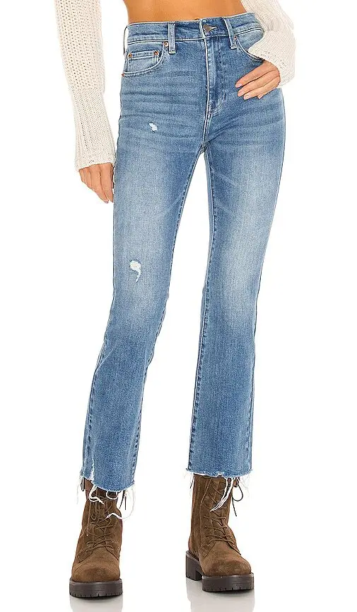 PISTOLA Lennon High Rise Cropped Boot Jeans - Denim-medium
