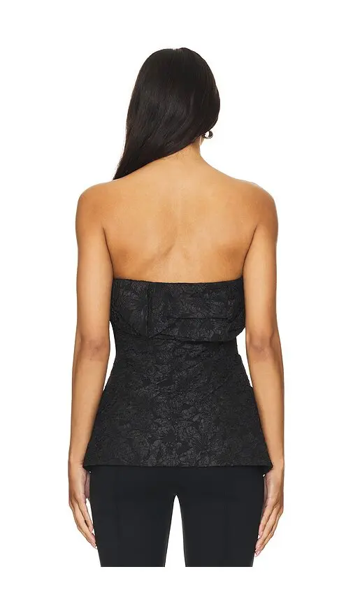 Simkhai Jacquard Strapless Boned Bodice Top
