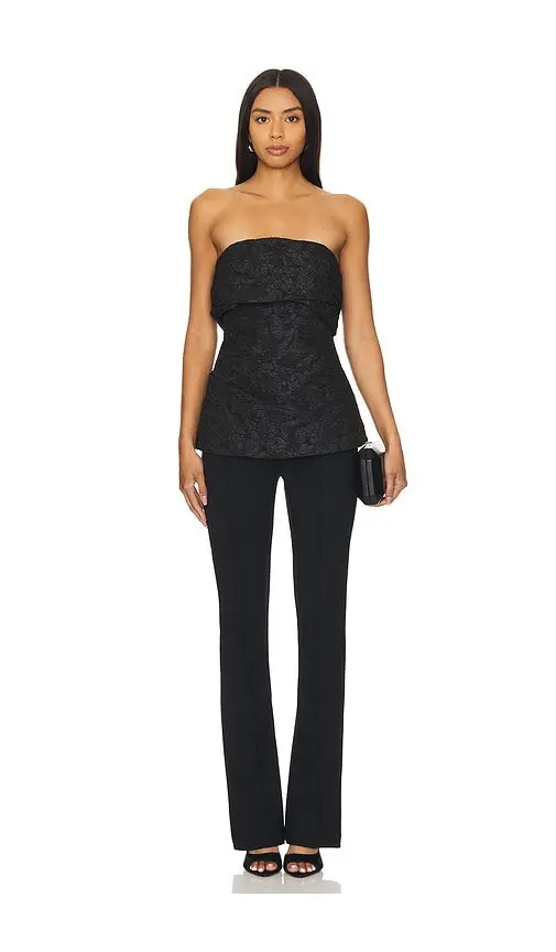 Simkhai Jacquard Strapless Boned Bodice Top