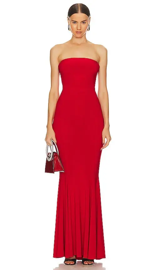 Norma Kamali Strapless Fishtail Gown