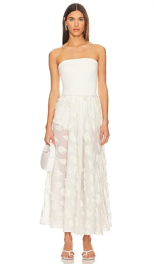 SELMACILEK Strapless Maxi Dress In . Also - Ivory
