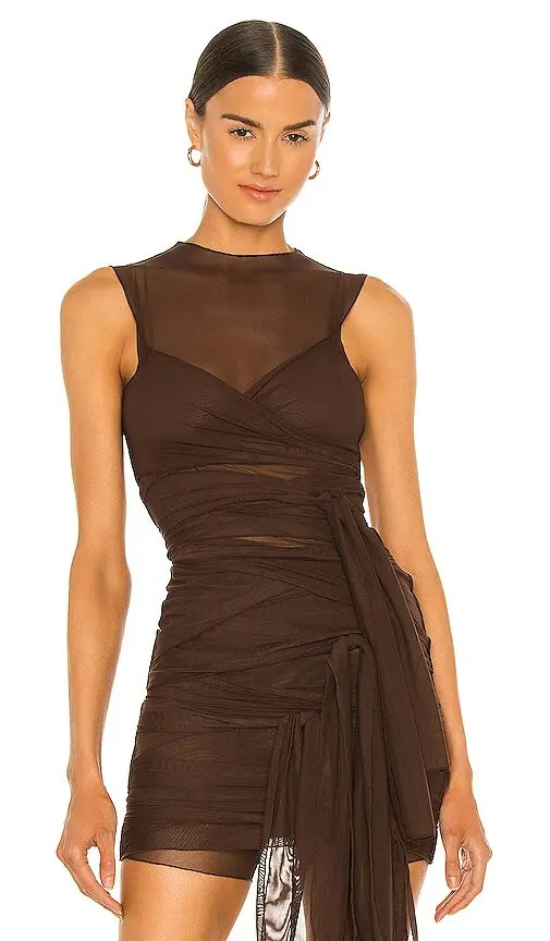 KIM SHUI Jersey Tie Top