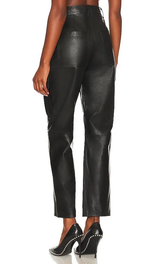 GRLFRND Gianna Cargo Leather Trousers