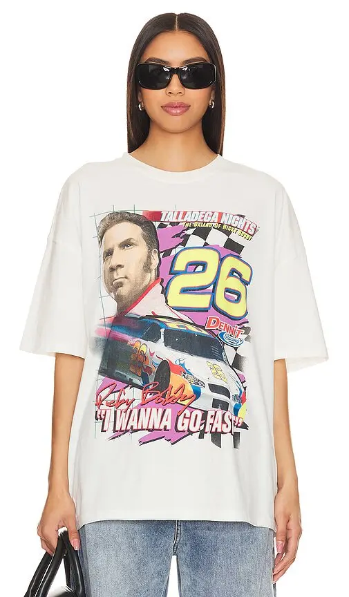 PHILCOS Talladega Nights I Wanna Go Fast Oversized Tee