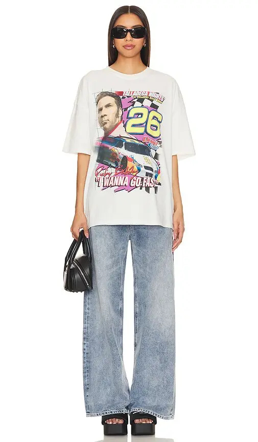PHILCOS Talladega Nights I Wanna Go Fast Oversized Tee