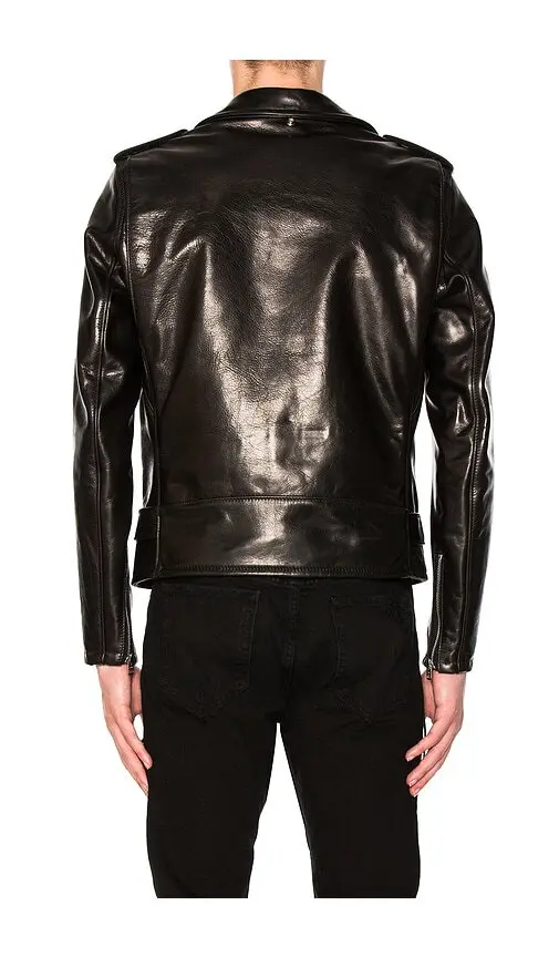 SCHOTT Pebbled Leather Moto Jacket