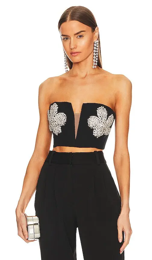 Bardot Embellished Bustier Top