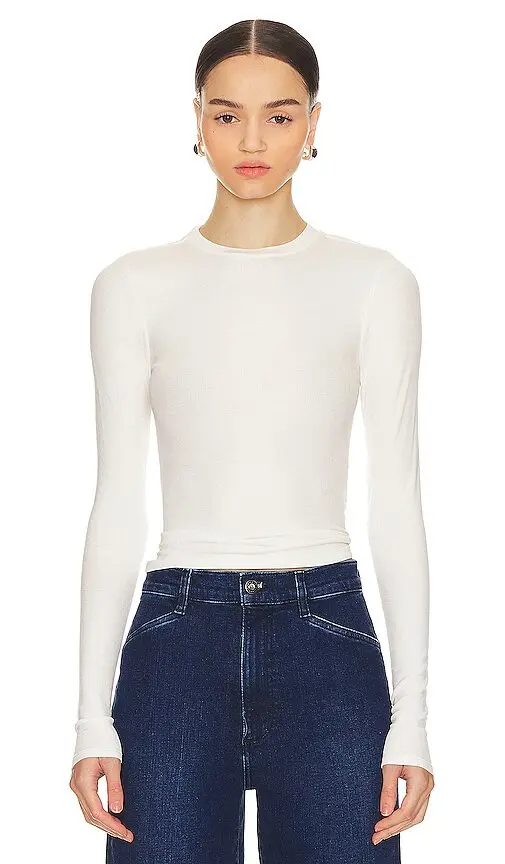 LOVERS AND FRIENDS Hailey Long Sleeve Tee - White
