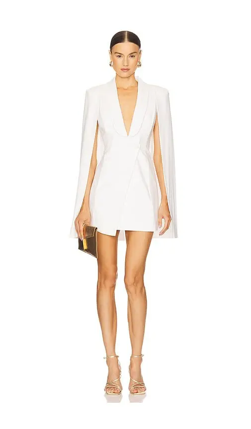 Katie May Boss Lady Cape Dress - Ivory