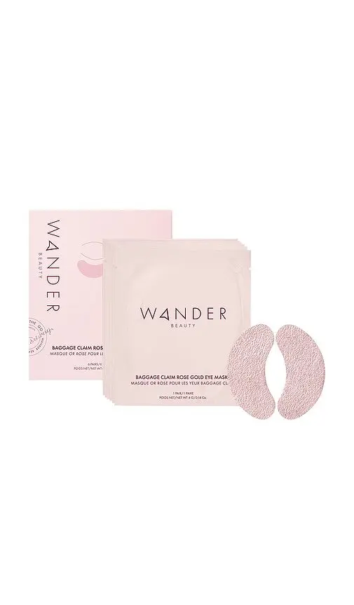 WANDER BEAUTY Baggage Claim Rose Gold Eye Masks 6 Pack - Metallic Copper
