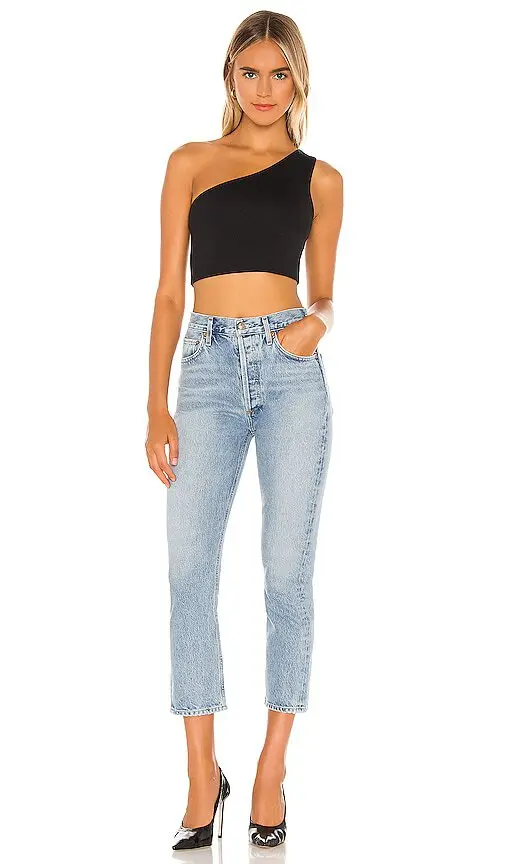 Susana Monaco One Shoulder Crop Top In . Also