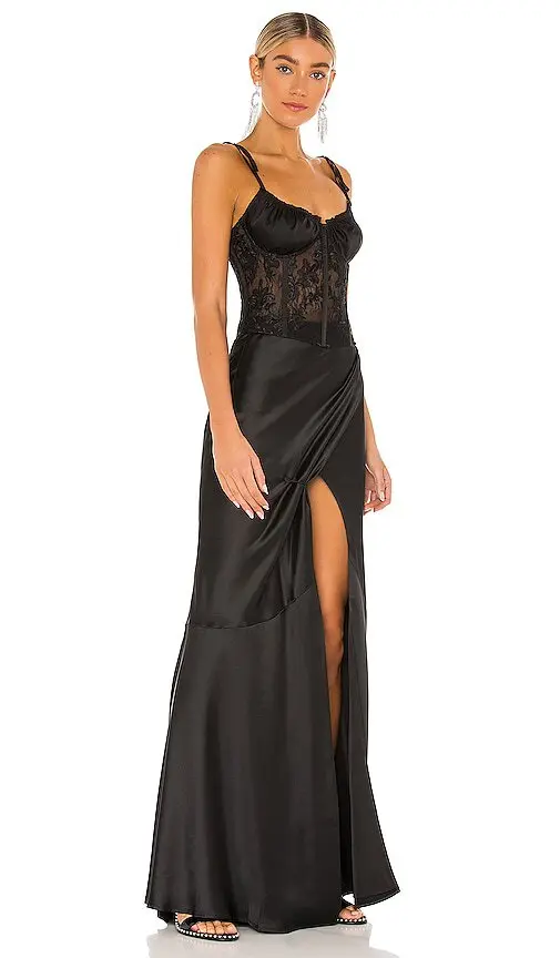 V. CHAPMAN Calla Lily Gown - Black