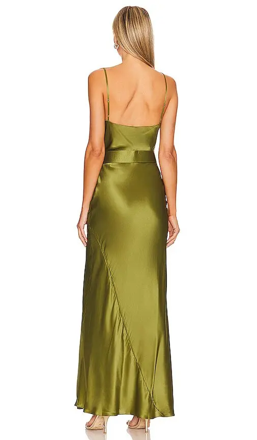 NICHOLAS Simone Cowl Neck Dress - Olive