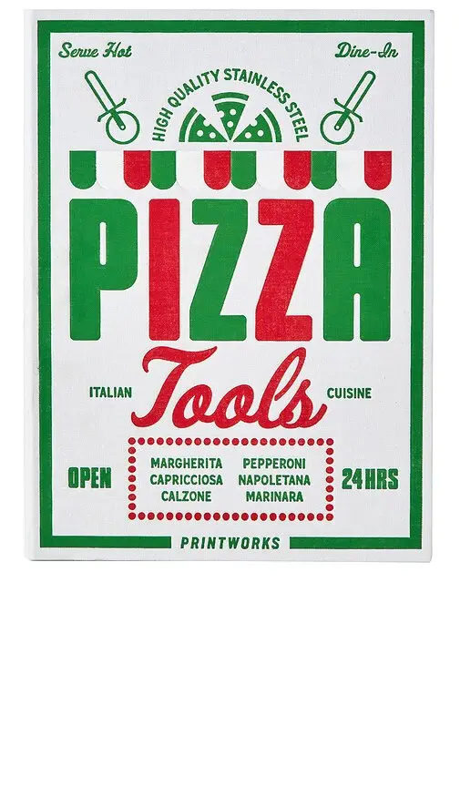 PRINTWORKS The Essentials Pizza Tools - White Multi