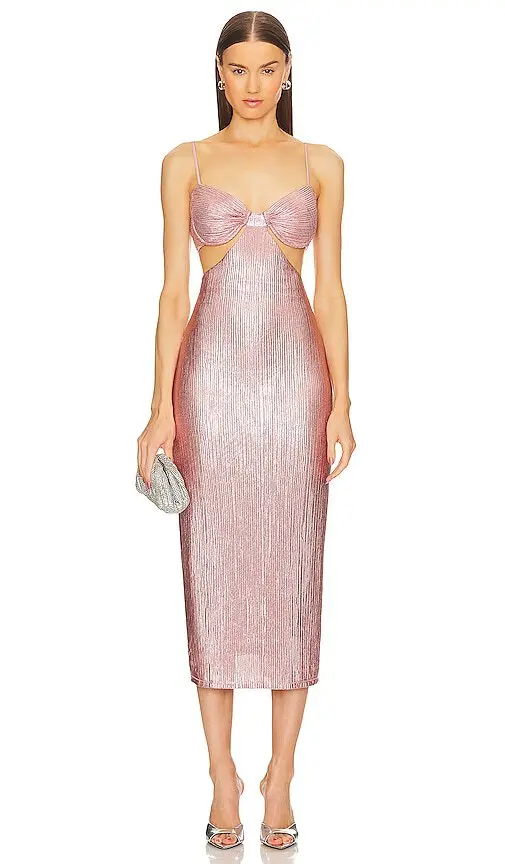 MICHAEL COSTELLO X Revolve Yvonne Midi Dress - Rose