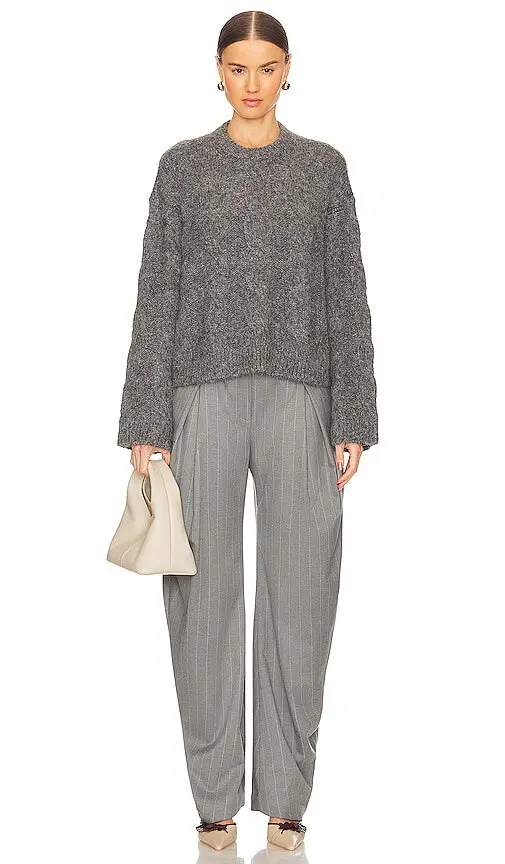 L'academie Adria Cable Knit Sweater