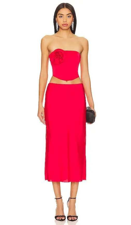 Nbd Chiara Bustier Top - Red