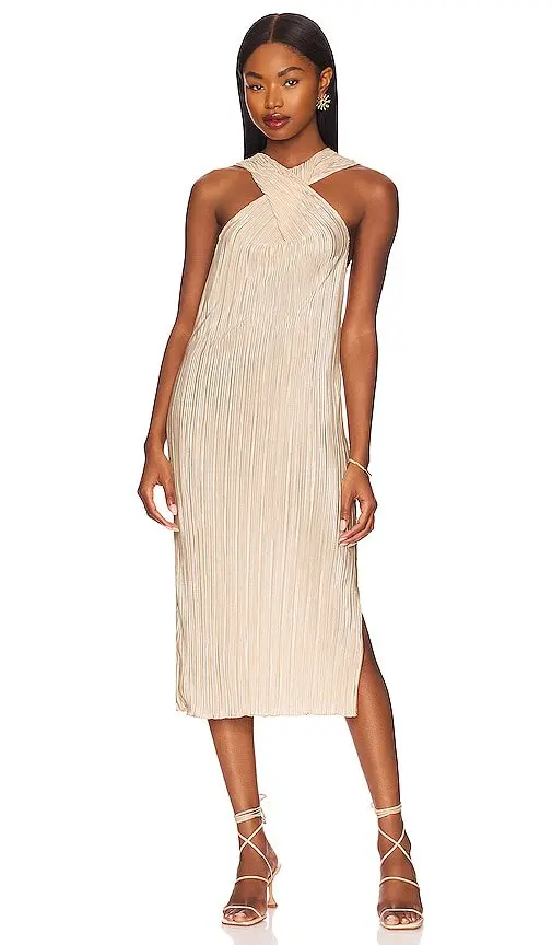 Song Of Style Nalani Midi Dress - Beige