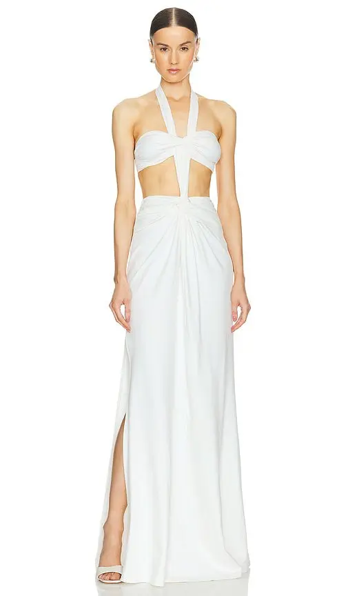 SID NEIGUM Bandeau Knot Knit Dress