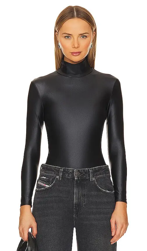 Commando Matte Metallic Turtleneck Bodysuit