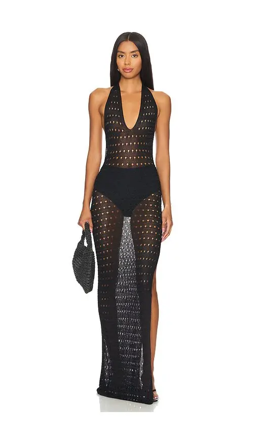 Superdown Antonella Maxi Dress In . Also - Black