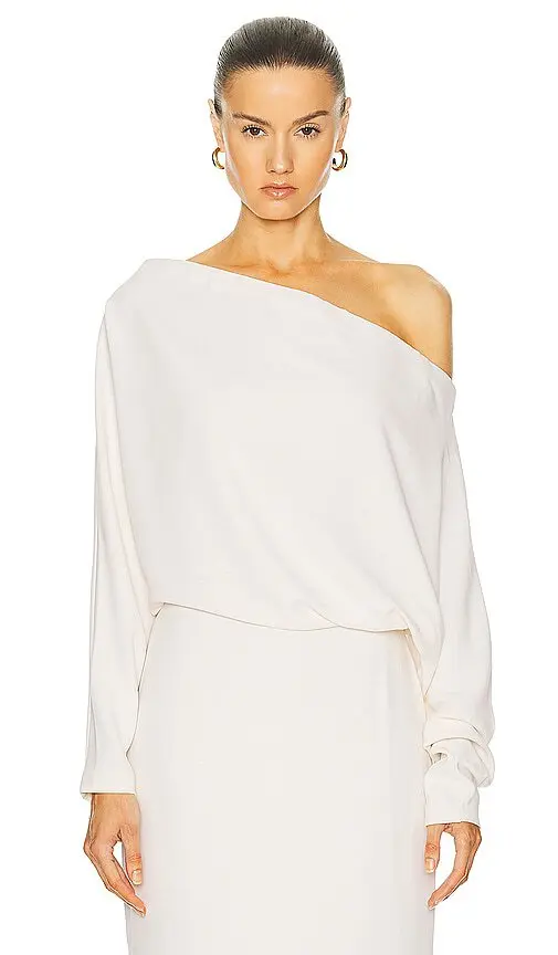 L'academie Katia Off-shoulder Crepe Top