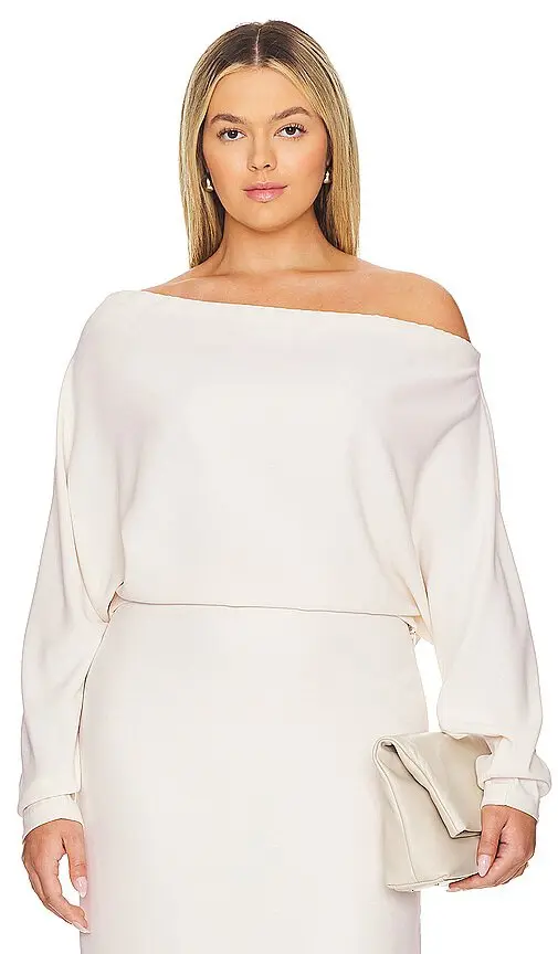 L'academie Katia Off-shoulder Crepe Top