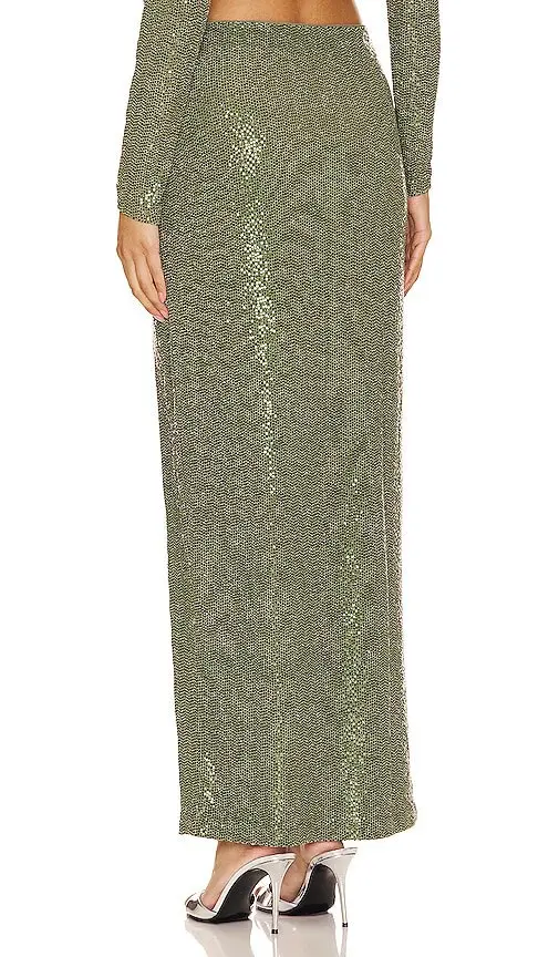 CAMILA COELHO Martin Sequin Maxi Skirt