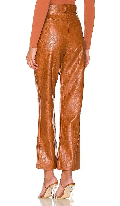 Bardot Croc Embossed Faux Leather Pant