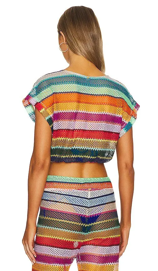 PQ SWIM Renee Crochet Crop Top - Multi