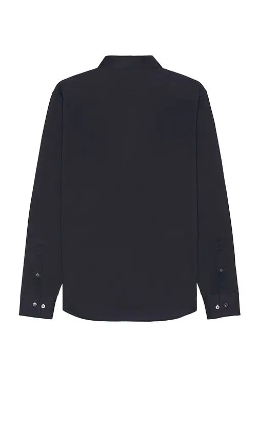 Theory Sylvain Structure Knit Shirt In . Also - Navy