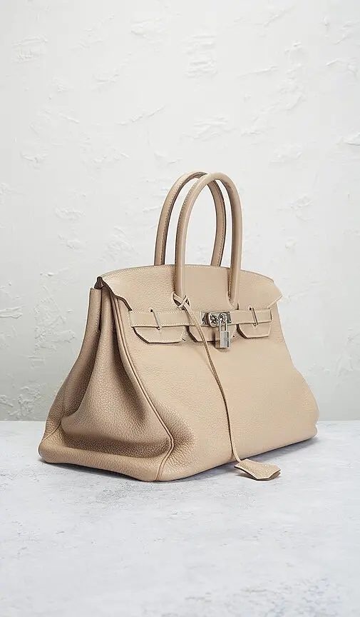 FWRD RENEW Hermes Togo Birkin 35 Handbag - Beige