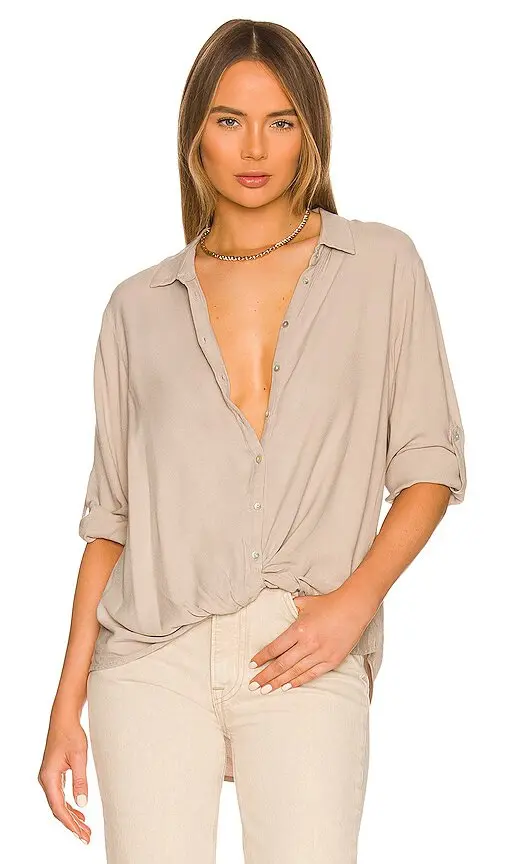 BOBI Button-up Shirt - Tan