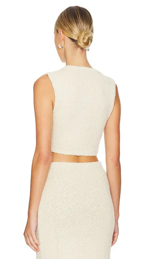 LOVERS AND FRIENDS Agnese Cropped Vest - Cream