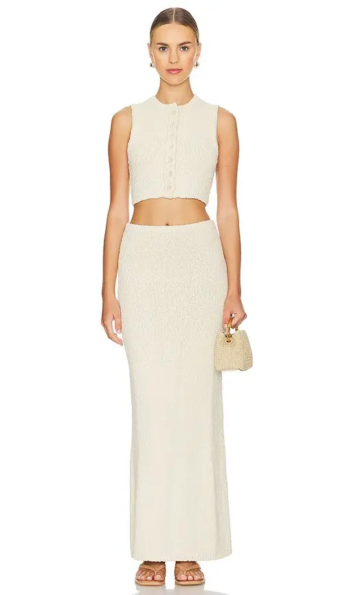 LOVERS AND FRIENDS Agnese Cropped Vest - Cream